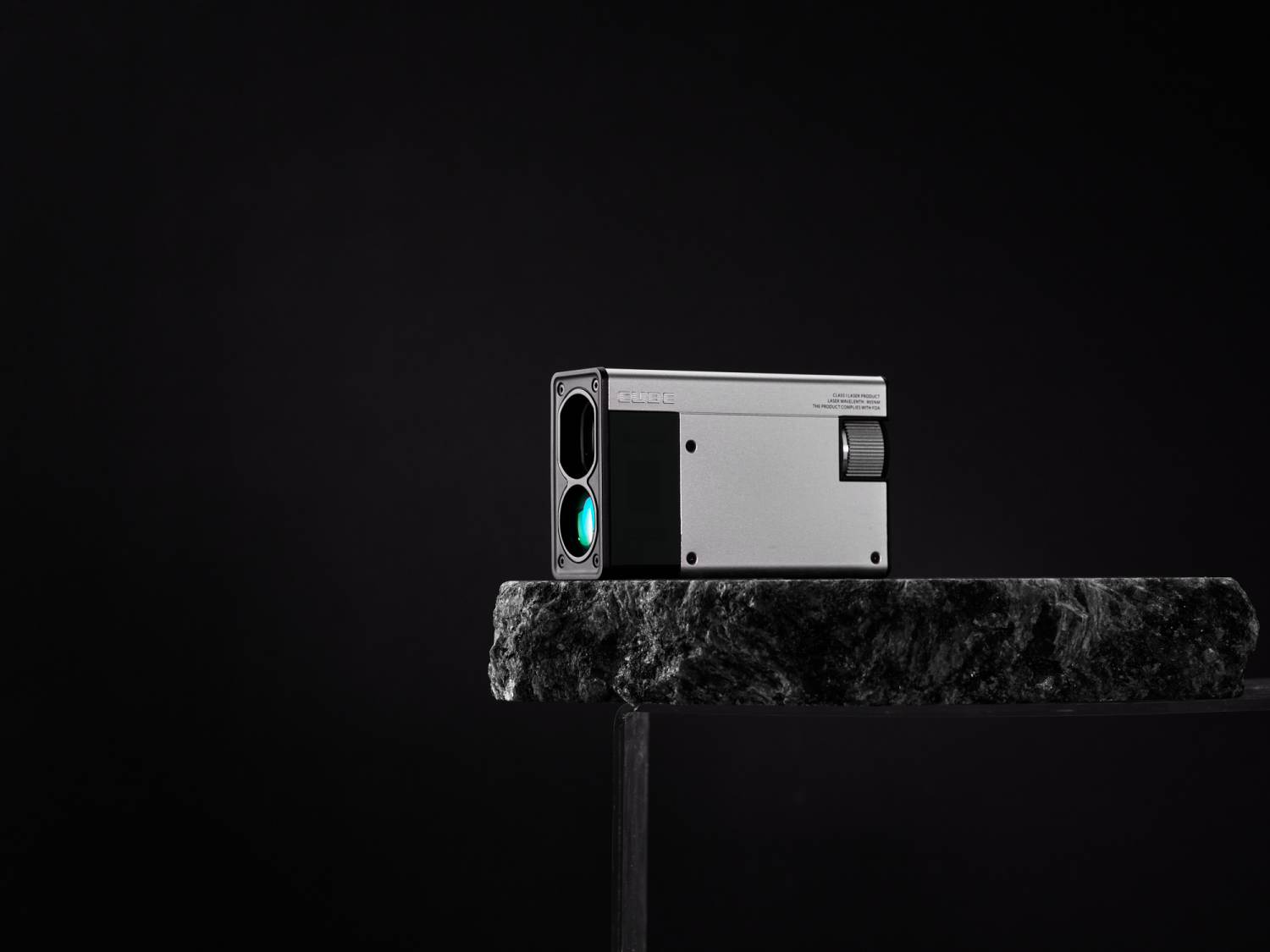 CaddyTalk CUBE Silver W/Black Cover Laser — Wedge.dk